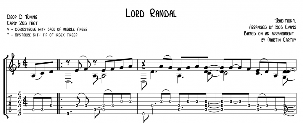 Lord Randal (Transcription) | Bob Evans